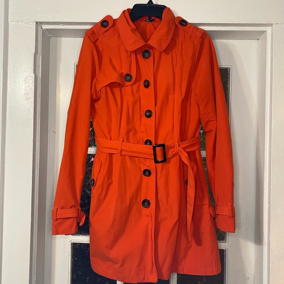Divided | Jackets & Coats | Redorange Trench Coat Size 2 Branddivided ...